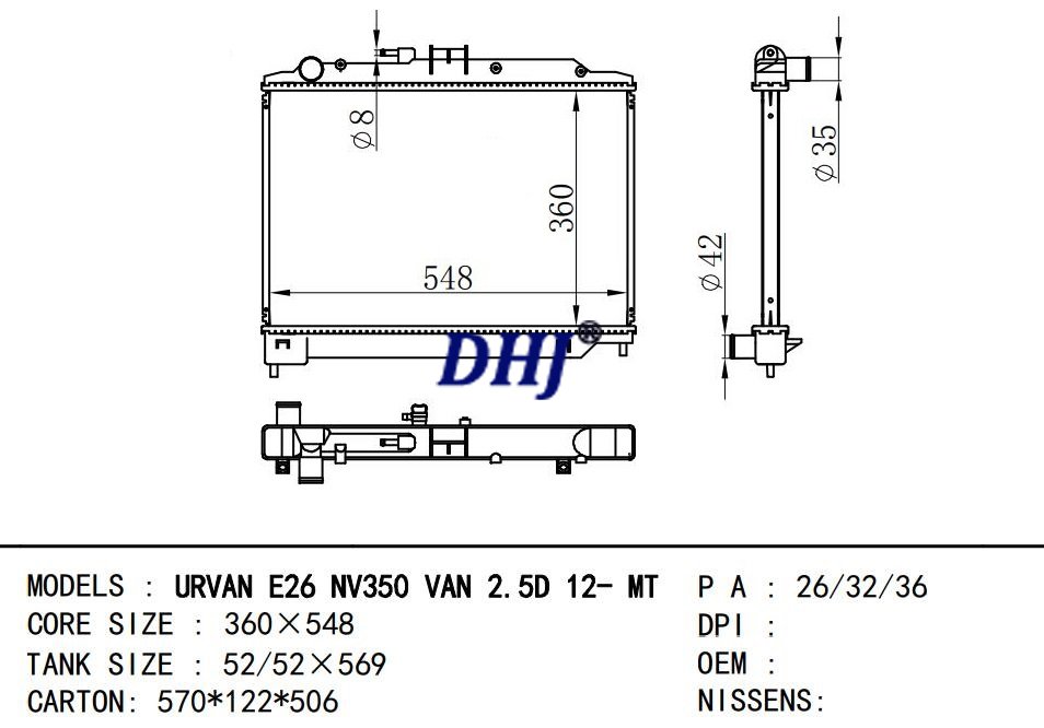 NISSAN URVAN E26 NV350 VAN 2.5D 12- MT auto RADIATOR-Auto Radiator,Car ...